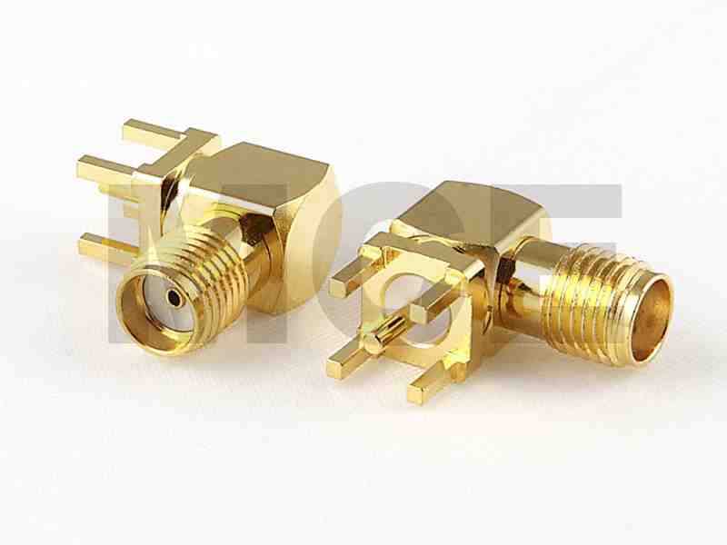 SMA Einbaubuchse für PCB, Winkel